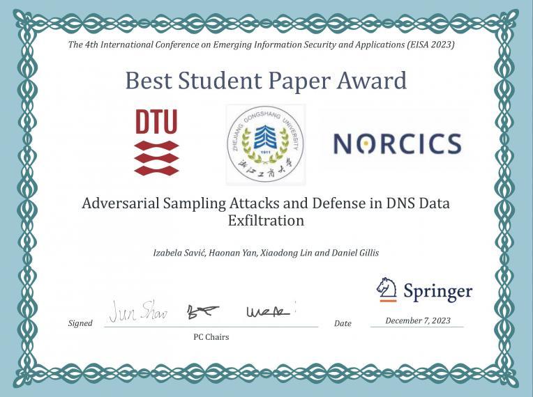 Computer Science MSc Wins Best Student Paper Award at International Conference | School of ...